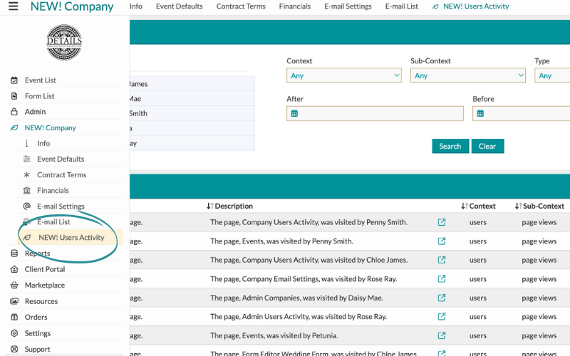 New Feature: The User Activity Log